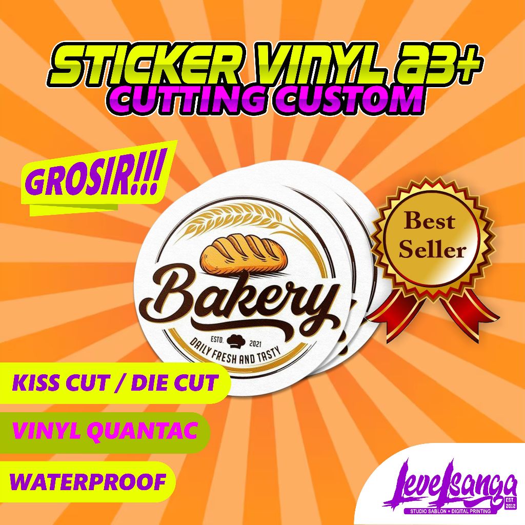 Jual STICKER VINYL A3+,KISSCUT/DIECUT + LAMINASI, MINIMAL 5LEMBAR ...