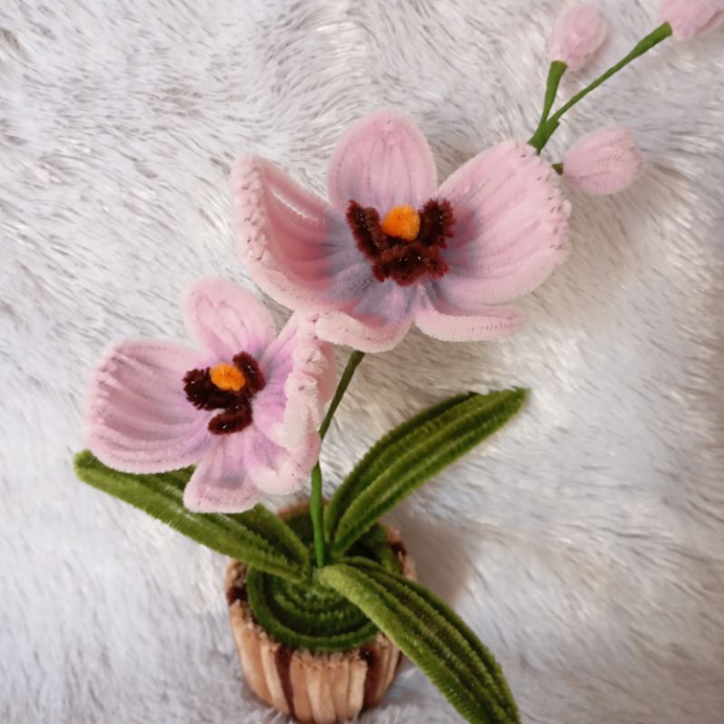 Jual Bunga anggrek dari kawat bulu | Shopee Indonesia