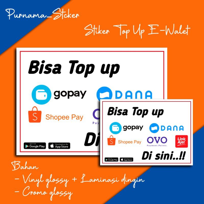 Jual cetak poster stiker konter pulsa / toko /BRILink Berbahan kertas ...