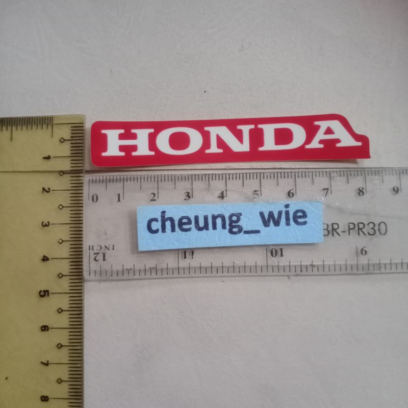 Jual Stiker Logo Honda Kecil merah cabe / Merah maroon / Hitam silver ...