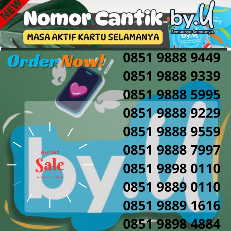 Jual Nomor Cantik By.U ABAB AABB ABBA GEMUk | Shopee Indonesia