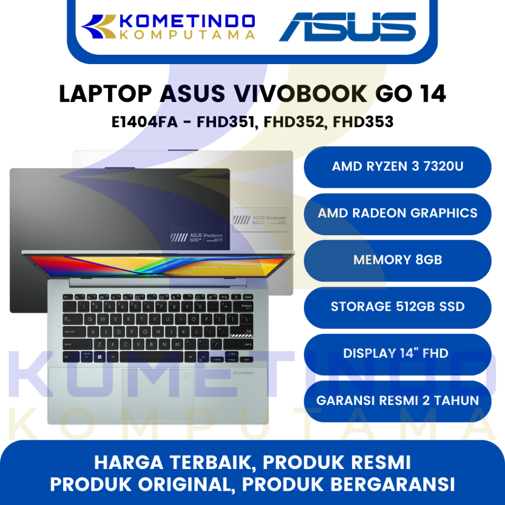 Jual Laptop ASUS Vivobook Go 14 E1404FA AMD Ryzen 3 7320U AMD Radeon ...