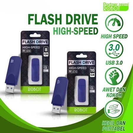 Jual Flashdisk Robot Original RF508 8GB RF516 16GB Flashdisc USB 3.0 ...