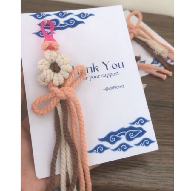 Jual KEYCHAIN MACRAME SUN FLOWER READY STOK | Shopee Indonesia