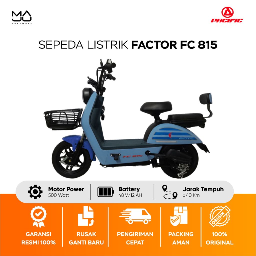 Jual Sepeda Listrik Factor FC 815 500 Watt Electric E Bike 48V/12 Ah ...