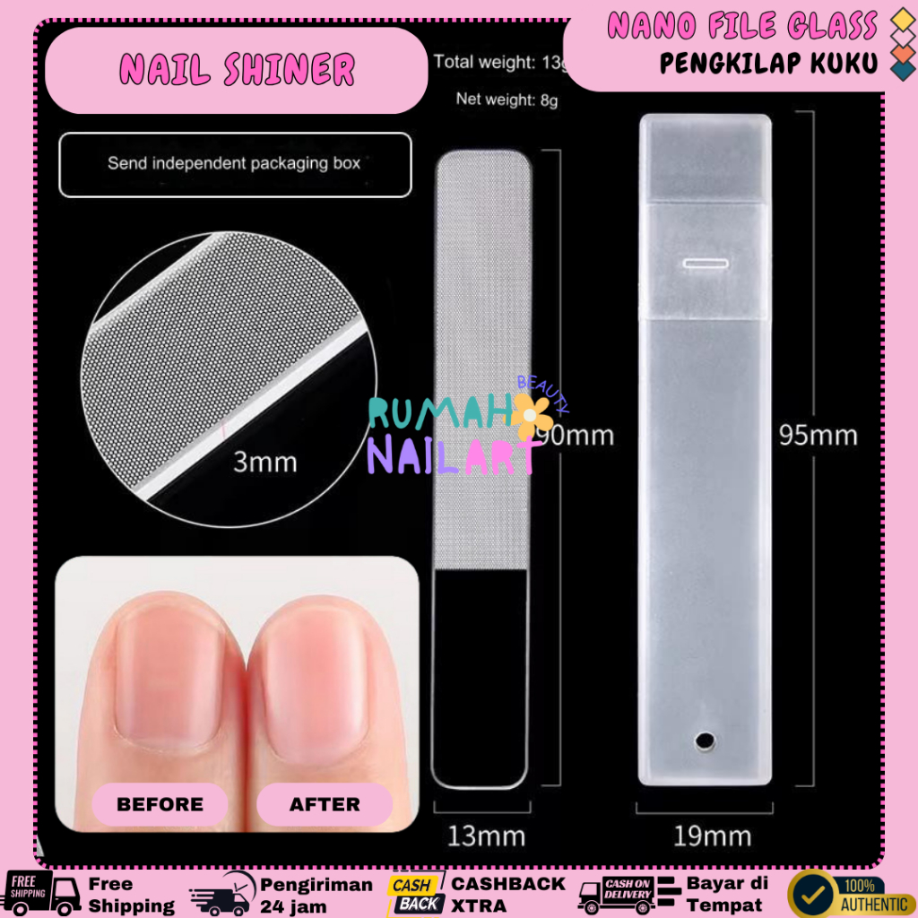 Jual Nano File Glass Nail Shiner Alat Manicure Nail Art Pengkilap Kuku ...