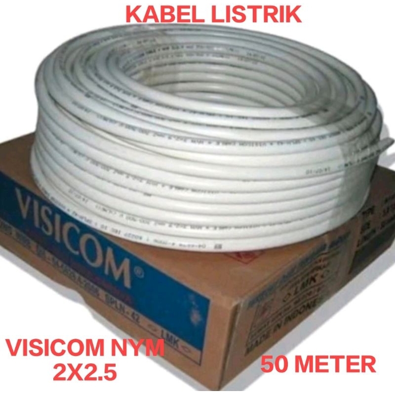 Jual KABEL LISTRIK VISICOM NYM 2X2.5 (50M ) KABEL VISICOM TEMBAGA ASLI ...