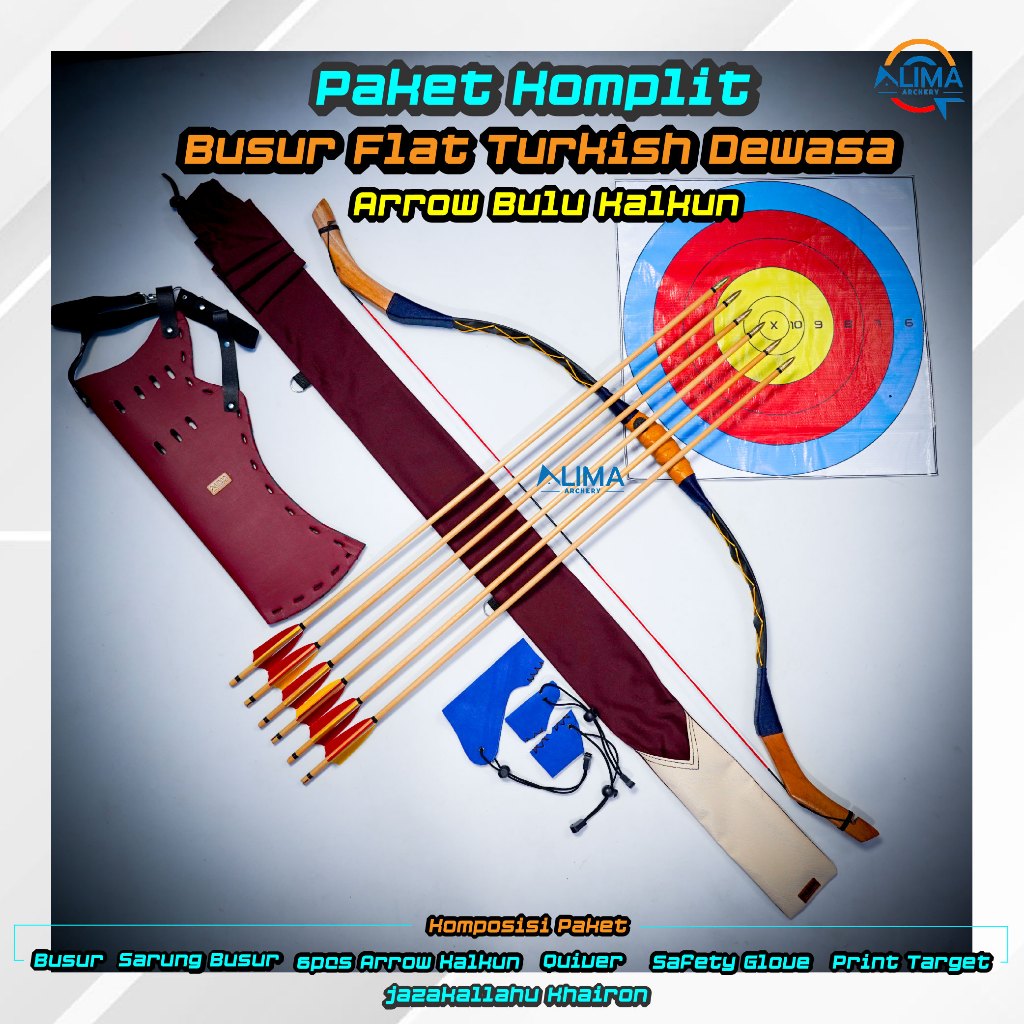 Jual Busur Paket Komplit Olah Raga Panahan Traditional Busur Fiber EFG ...