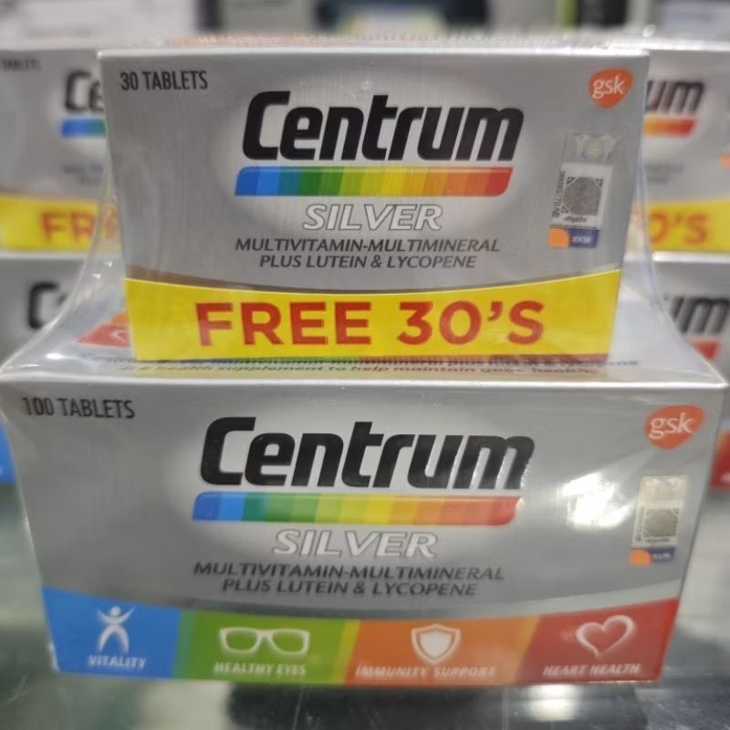 Jual Centrum Silver Multivitamin value pack isi 100+30 (130tablet ...