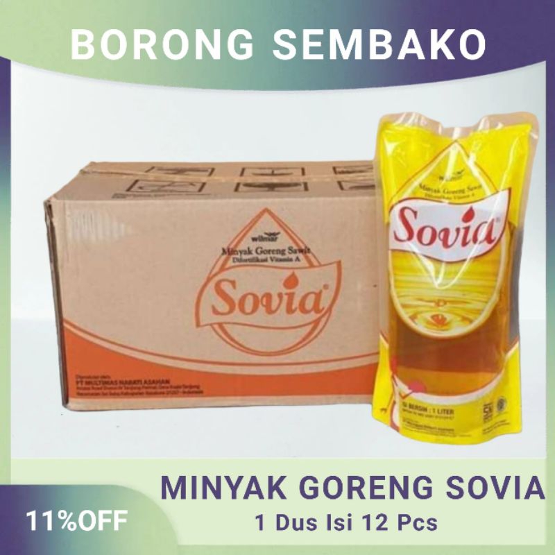 Jual Minyak Goreng Sovia 1 Liter 1 Dus / Minyak Sovia 1 Liter Promo | Shopee Indonesia