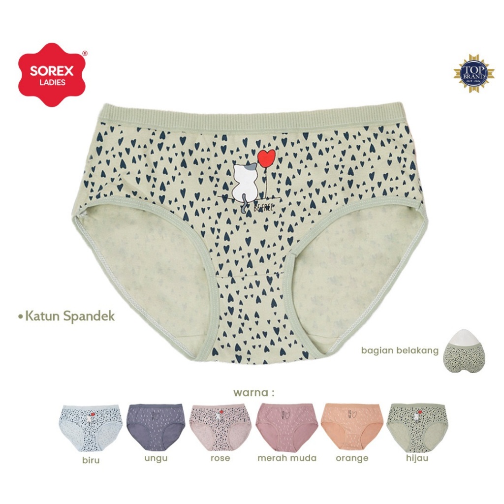 Jual Sorex Celana Dalam Wanita / Anak / ABG / Remaja Motif Campur Lucu Cute Cat | Shopee Indonesia