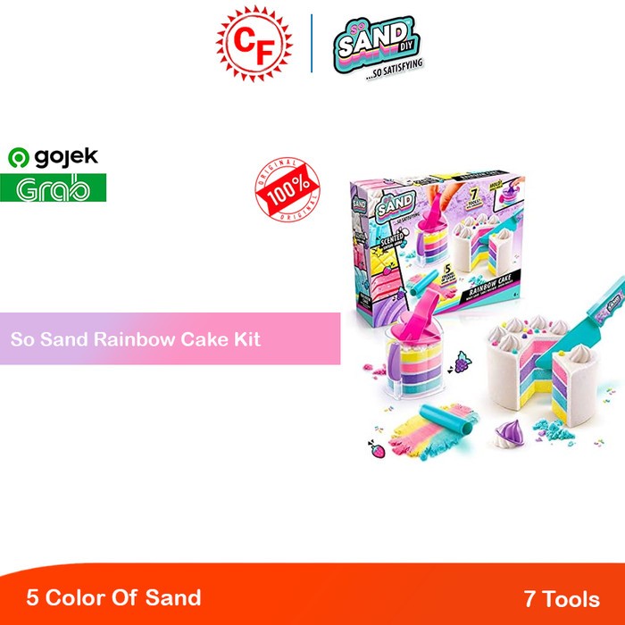 Jual So Sand DIY Rainbow Cake Kit Playset Original | Shopee Indonesia