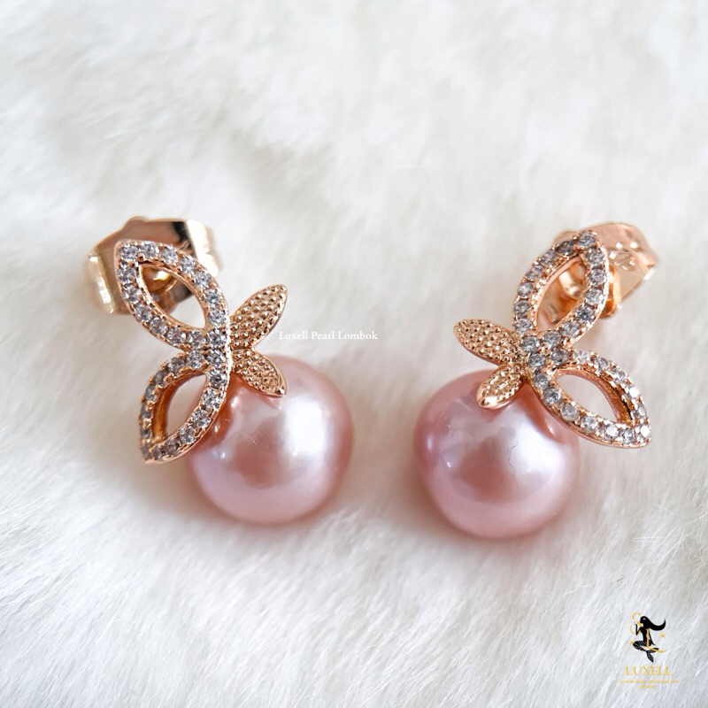 Jual Anting mutiara Butterfly asli lombok edison | Anting mutiara asli ...