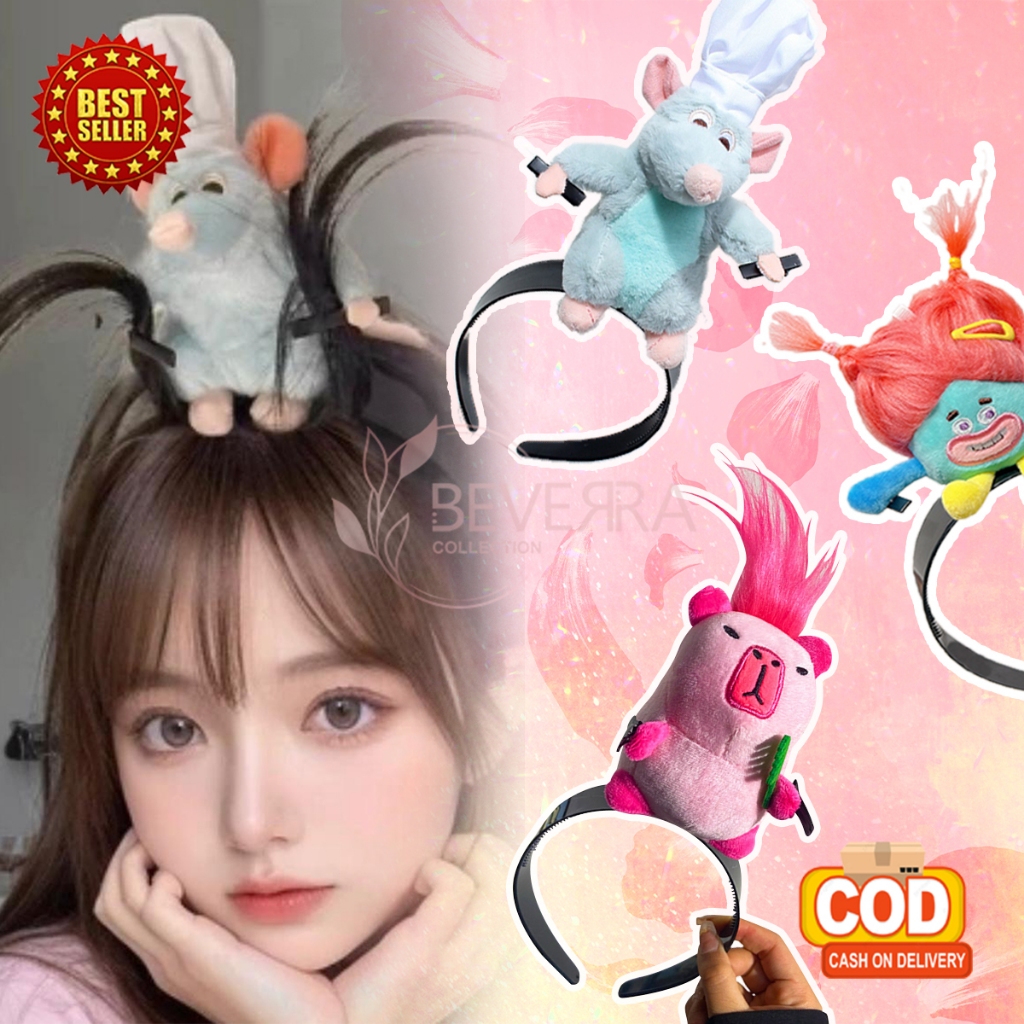 Jual Bando Tikus Koki Ratatouille Boneka Karakter Kartun Lucu Bandana ...