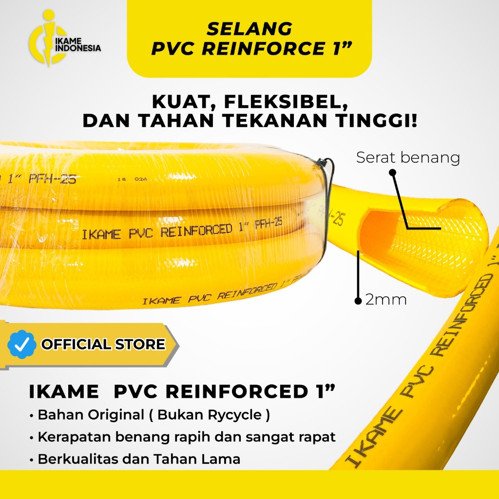 Jual "Selang PVC Reinforced 1 Inch - Bahan PVC Premium, Fleksibel, Anti ...