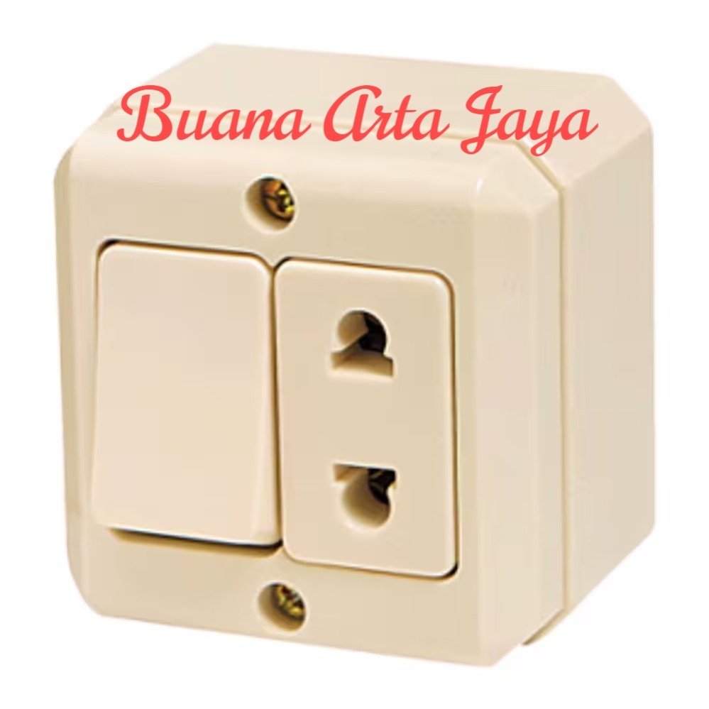 Jual Universal Socket Outlet Single Outbow New Gee 15211 Broco | Shopee ...