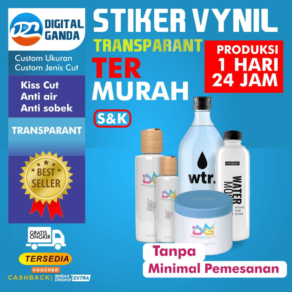Jual CETAK STIKER TRANSPARAN A3+ (PRINT + CUT) | Shopee Indonesia