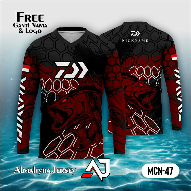 Jual Baju Mancing / Jersey Mancing DAIWA lenngan Panjang / Kaos Fishing ...