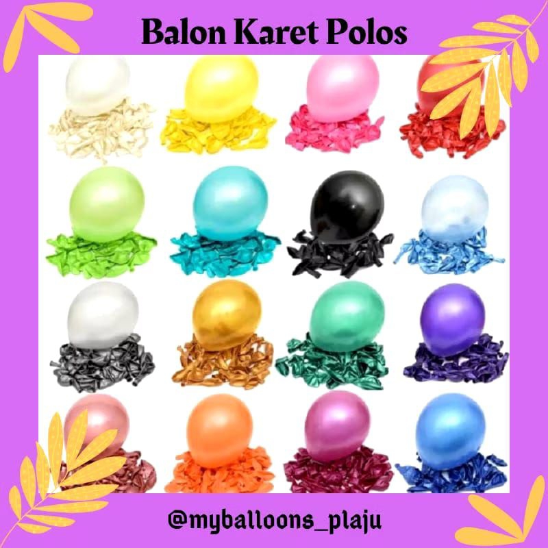 Jual (50pcs) Balon Karet Metalix/Balon Latex/Balon Tebal UK:12 inch ...