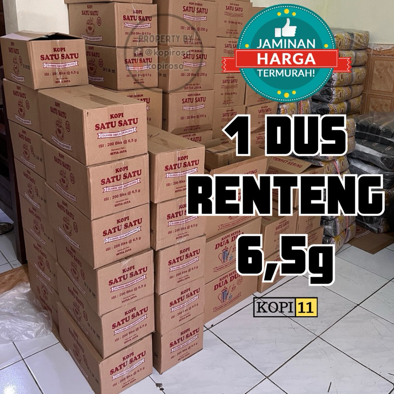 Jual 1 Dus 1,3kg Kopi Bubuk Renteng Satu Satu 100% Kopi Murni 6,5g Kopi 11 Kopi Satu Satu Kopi ...