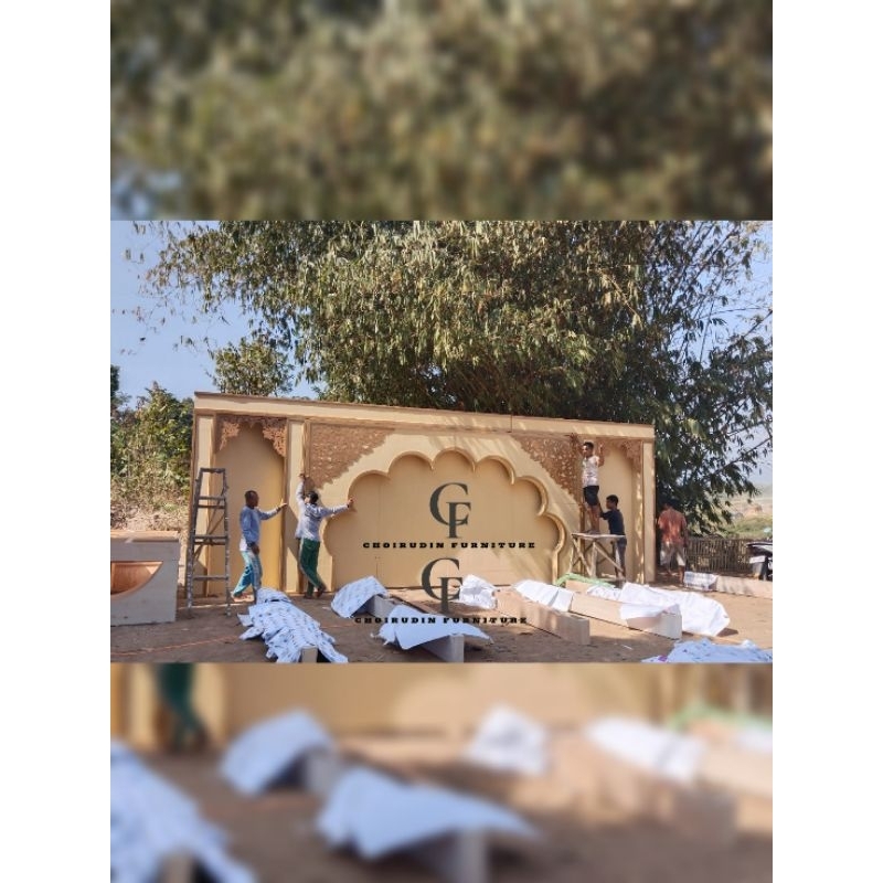 Jual PELAMINAN BACKDROP 8x3 triplek 9m dan 3m.rangka kayu. | Shopee ...