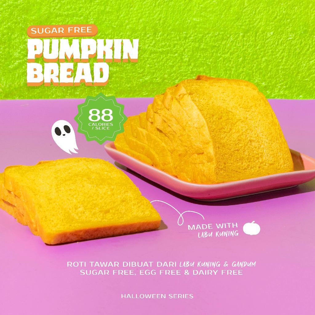 Jual Sugar Free Pumpkin Bread Roti Tawar (Labu Kuning) | Shopee Indonesia