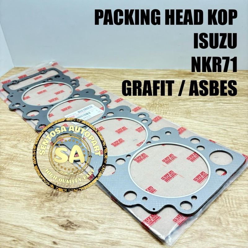 Jual PACKING PAKING HEAD KOP ( ASBES / GRAFIT ) ISUZU ELF NKR 71 NKR71 PAK DEK SEL HED | Shopee ...