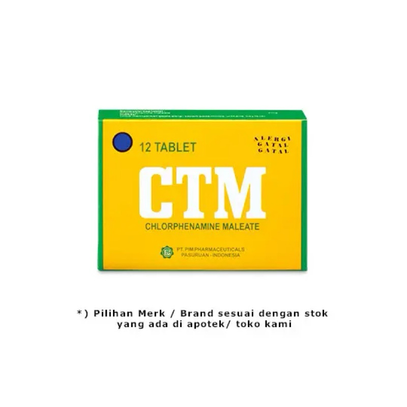 Jual CTM Tablet Obat Alergi Gatal - 1 Blister / Strip 12 Tablet CeTeMe ...