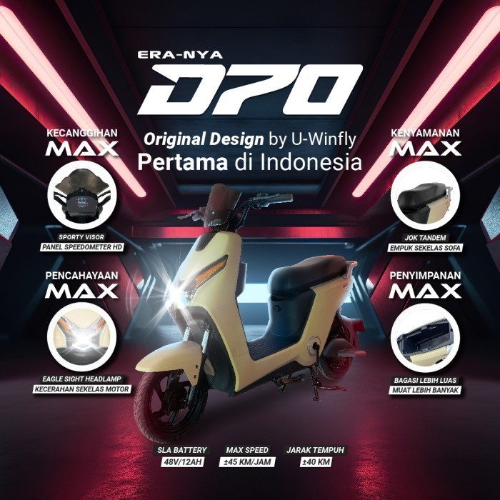 Jual SEPEDA LISTRIK TIPE BARU D70 | Shopee Indonesia