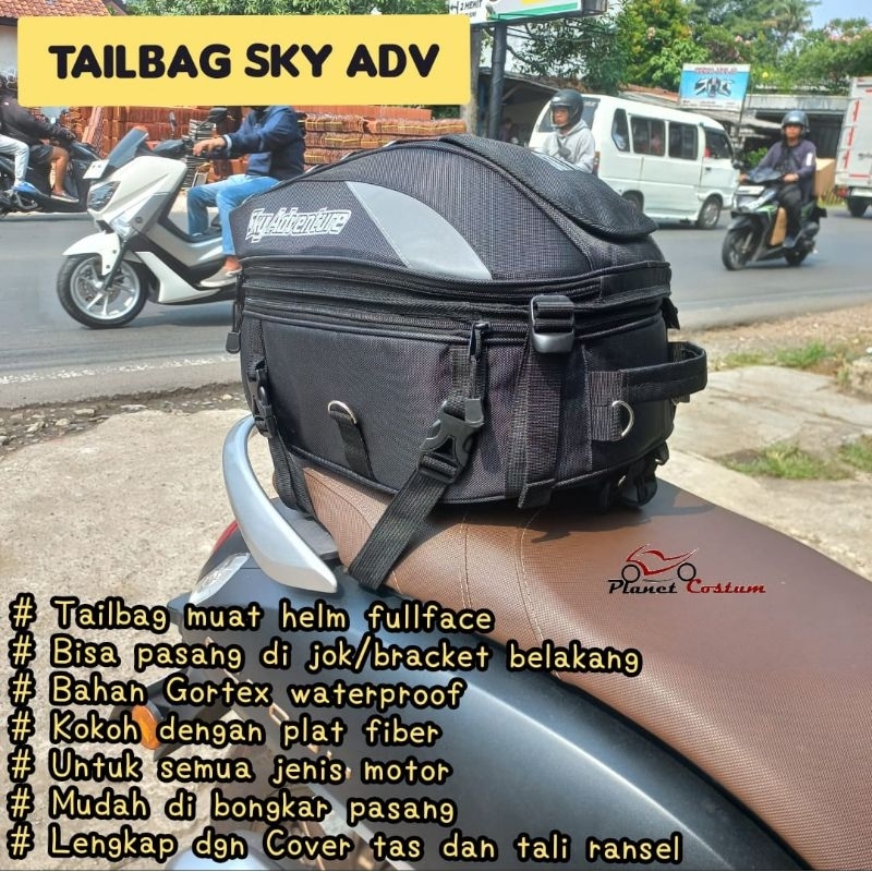 Jual PCTL5 Sky ADV Tas Motor Tailbag Seatbag Ekor Lis merah matic sport ...