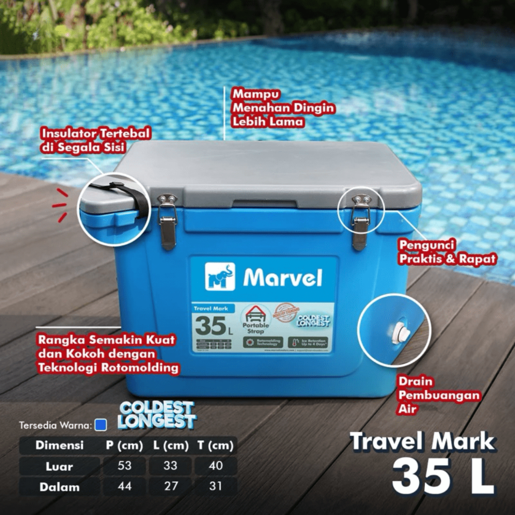 Jual Marvel Coolers 35 Ltr - Travel Mark (CoolBox - IceBox - Cooler Box ...