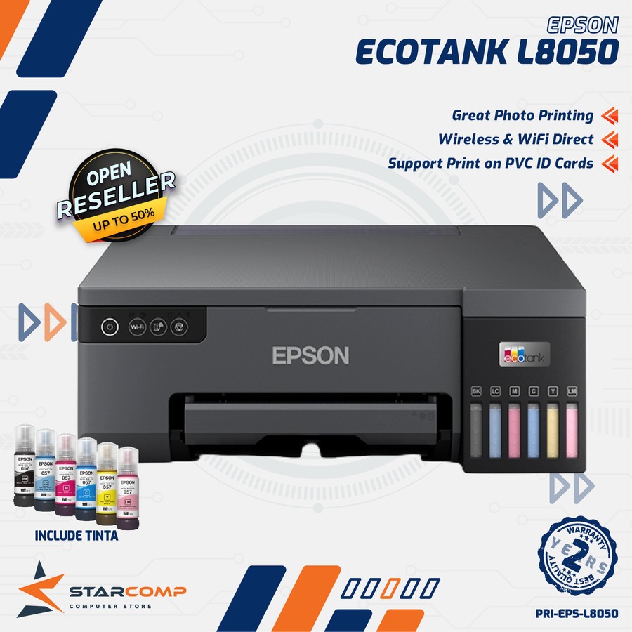 Jual Printer Epson L8050 A4 Photo Printing PVC ID card CD DVD Wireless WiFi | Shopee Indonesia