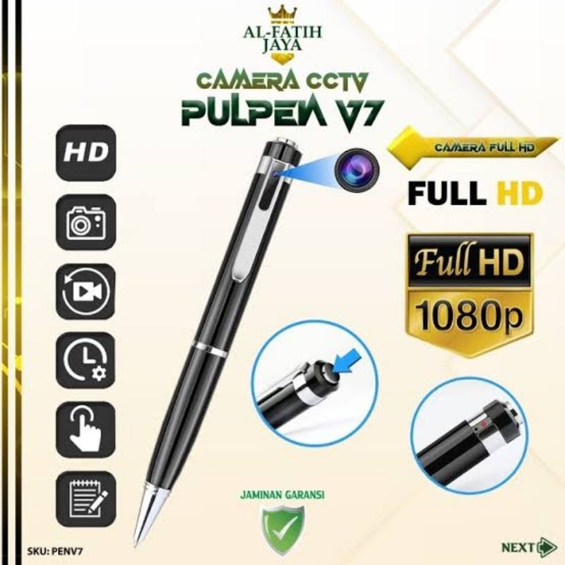 Jual Spy Camera Pulpen V7 Resolsui Full HD 1080P Kamera Mini Portabel ...