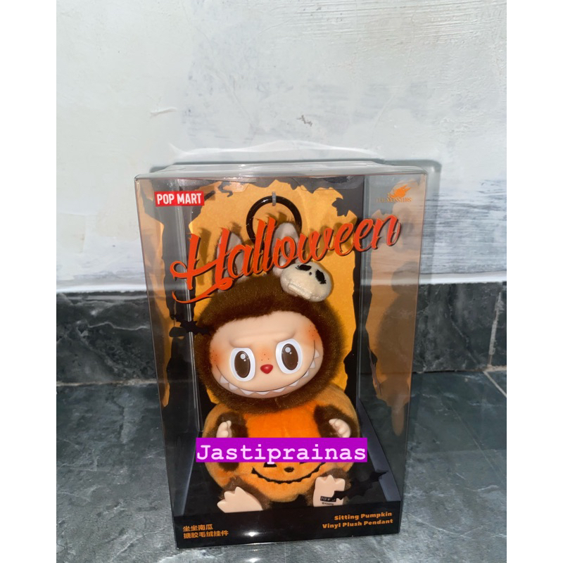 Jual Pop mart Labubu happy halloween party-sitting pumpkin vinyl ...