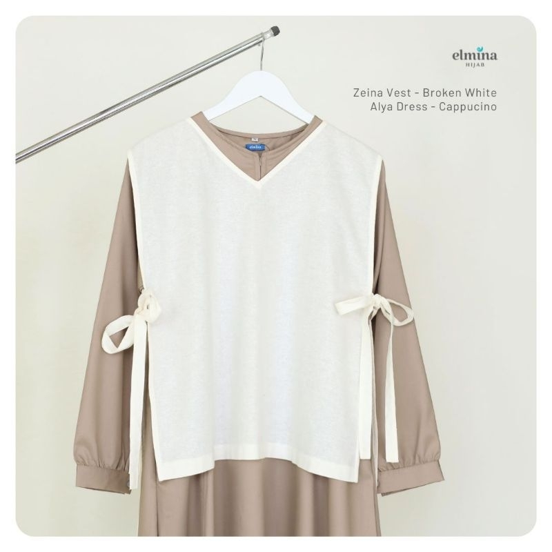 Jual Outer Gamis Zeina Vest By Elmina Hijab | Shopee Indonesia