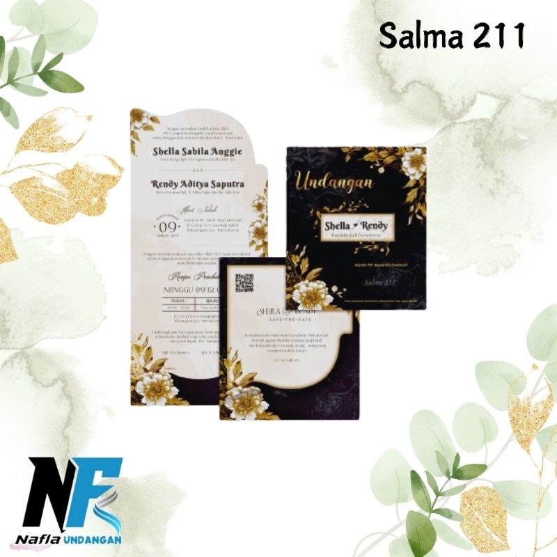 Jual Blangko Undangan atau Kertas Undangan Pernikahan SALMA 211 Harga Termurah Gratis File ...