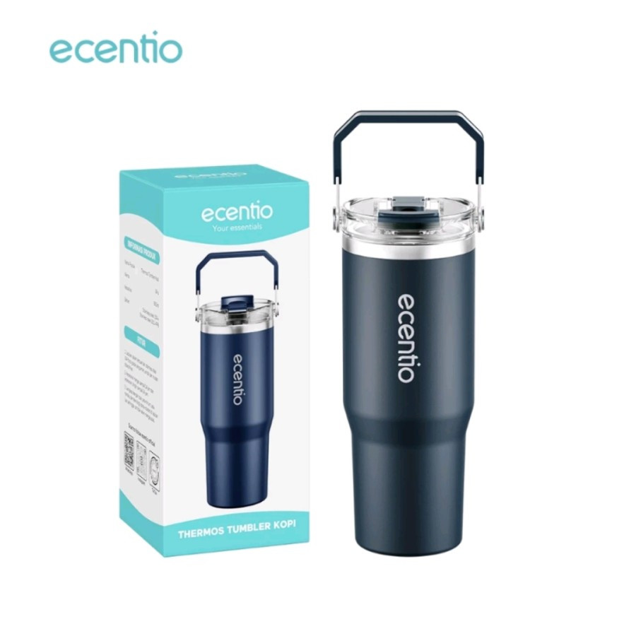 Jual Ecentio Tumbler stainless Tahan dingin 24 jam BPA Free Termos kopi ...
