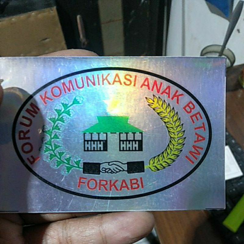 Jual stiker hologram pelangi logo forkabi isi 3 pcs | Shopee Indonesia