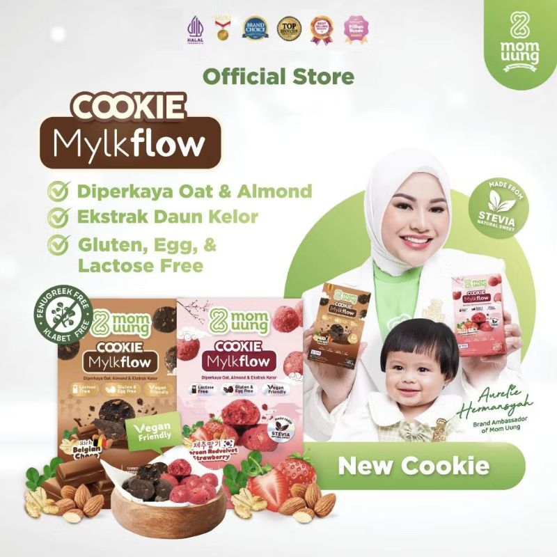 Jual Mom Uung Cookies Mylkflow Biskuit Ibu Hamil Menyusui ASI Booster ...