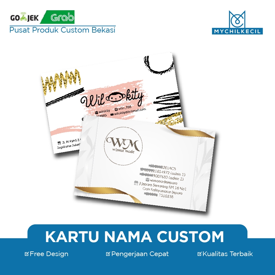 Jual Cetak Custom Kartu Nama Bahan Art Cartoon 260gr / Kartu Nama ...