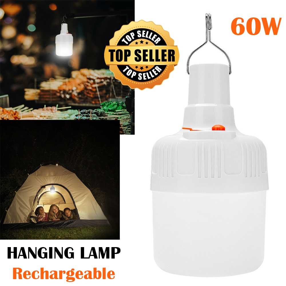 Jual Lampu Bohlam Gantung LED Lamp Hanging Night Light 60W Rechargeable ...