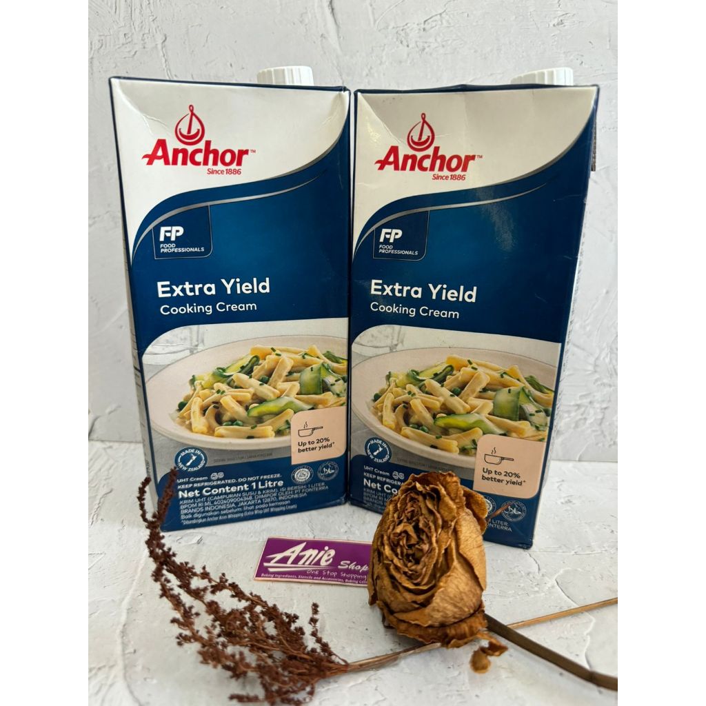 Jual anchor extra yield cooking cream krim masak 1 liter | Shopee Indonesia