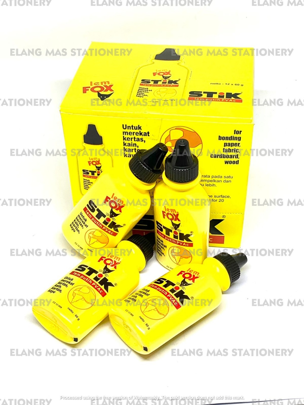 Jual Lem Fox Stik PVAc Botol Kuning 60 gr | Perekat Kertas Praktis | Shopee Indonesia