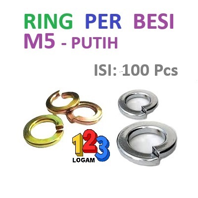 Jual 100 Pcs Ring Per M5 Besi Mili Putih Galvanis | Shopee Indonesia