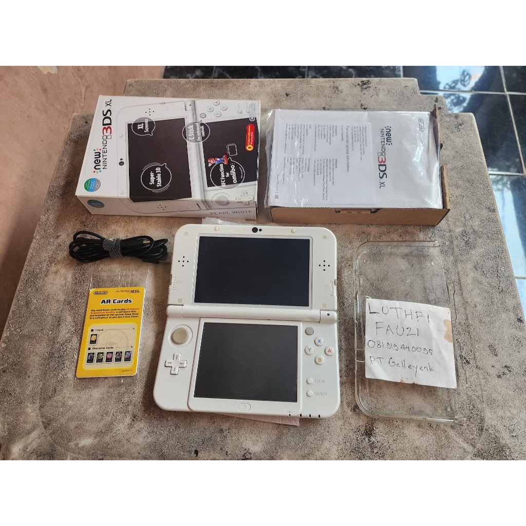 Jual New Nintendo 3DS XL Pearl White OFW CFW Luma by request 64GB ...
