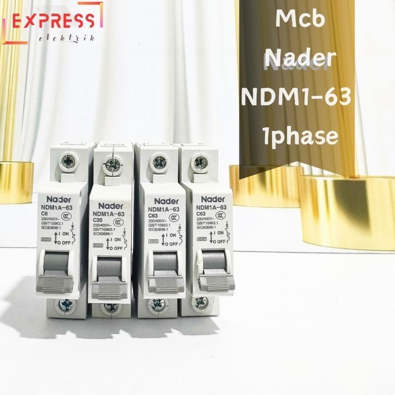 Jual Mcb Nader NDM1A-63 C6 C20 C63 | Shopee Indonesia