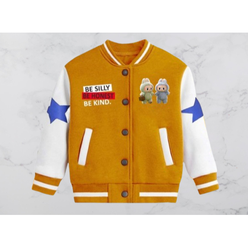 Jual JAKET LABUBU ANAK BOMBER/CARSITY LABUBU ANAK LUCU/JAKET BASEBALL ...