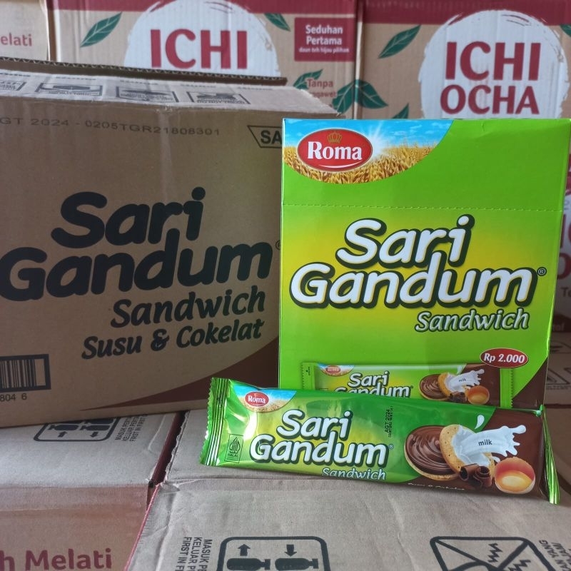 Jual roma sari gandum box 36 gram 1 dus isi 10 box 1 box isi 12 pcs ...