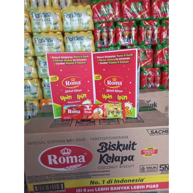 Jual roma kelapa box upin ipin 36 gram 1 dus isi 12 box 1 box isi 10 ...