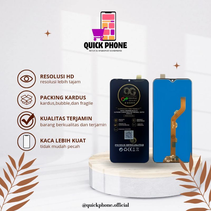 Jual LCD INFINIX S4/X626/SMART 3 PLUS/X627 BLACK OG SUPER ( Free Lem ...